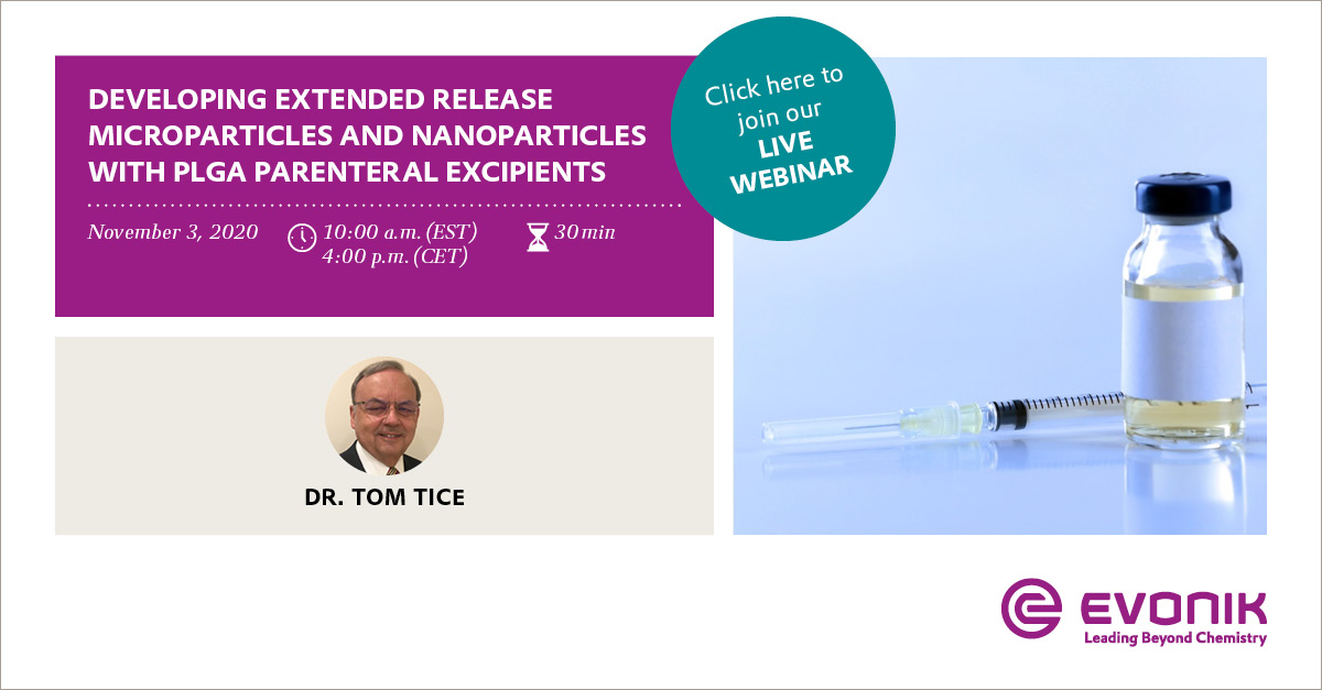 The development of extended release microparticles and nanoparticles ...